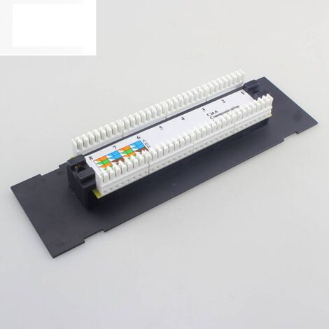 The 8-port CAT6 patch panel supports unshielded CAT6 back end with ...