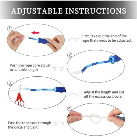 Skipping Rope - 1 pc Premium Adjustable TPU Skipping Rope with Anti ...