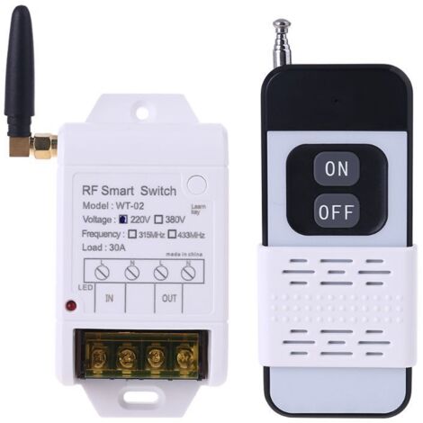 Wireless Remote Control Receiver Switch 315MHZ 433MHZ + 220V 380V 30A ...