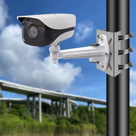 Universal Vertical Mast Mount for Security Cameras, 3 Loop Stainless ...
