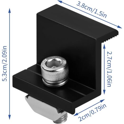 Solar Panel Bracket, 6-Pack, 30mm Solar Panel Fixing, Adjustable Solar ...