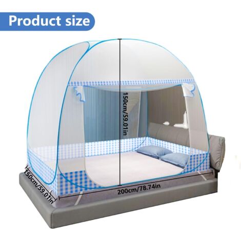 Foldable Mosquito Net - Portable Travel Double Door Pop-up Mosquito Net ...