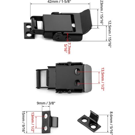 Stainless steel toggle latch, side panel latch, ideal as a box latch ...
