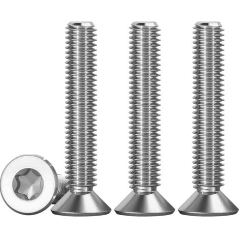 Pack of 25 M5 x 50 countersunk Torx screws made of 304 stainless steel ...