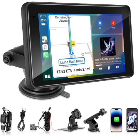 CarPlay 7-inch Android car radio with touchscreen, reversing camera ...