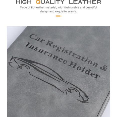 Vehicle document holder, protective cover for vehicle registration ...