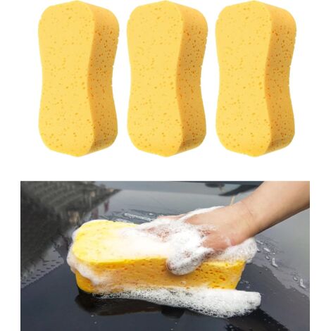 3-piece set of absorbent car wash sponges for exterior cleaning ...