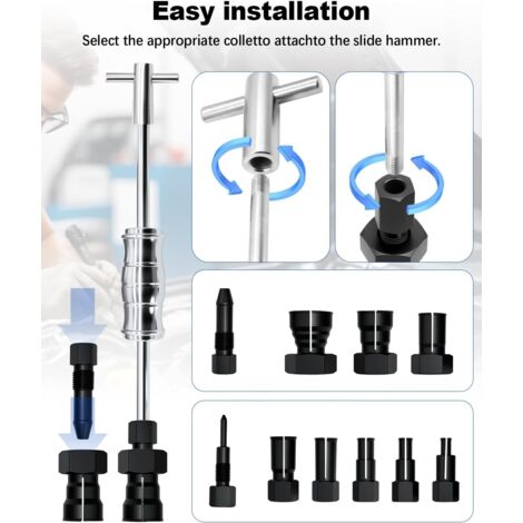 Set of 12 bottom bracket pullers including slide hammer and adjustable ...