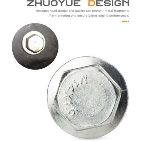 Universal oil drain plug for cars, oil drain plug with sealing ring ...