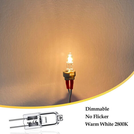 G4 12V 20W halogen pin bulbs, warm white (2800K), dimmable, low voltage ...