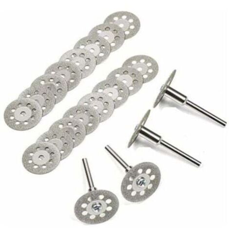 Diamond cutting discs, 20 pieces 22 mm mini diamond cutting discs with ...