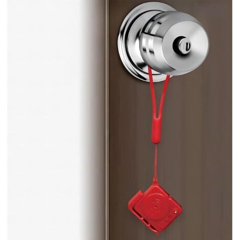 2-pack door handle alarms, small size 120 dB, anti-theft siren for home ...