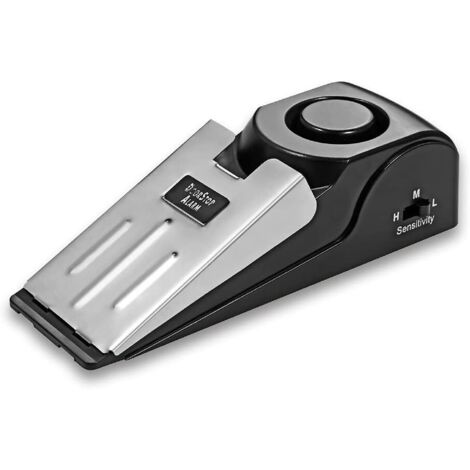 Mini wedge-shaped doorstop with wireless vibration alarm for home ...