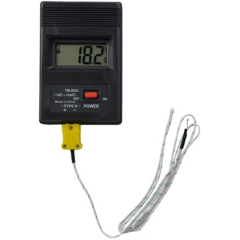Digital temperature measuring device (-50 to 1300 °C), thermometer type ...
