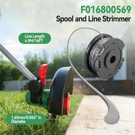 Replacement spool F016800569 for Bosch ART 23SL 26SL brushcutters, 1.65 ...
