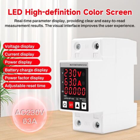 63A AC230V Voltage Regulator, Automatic Surge Protector with LED ...