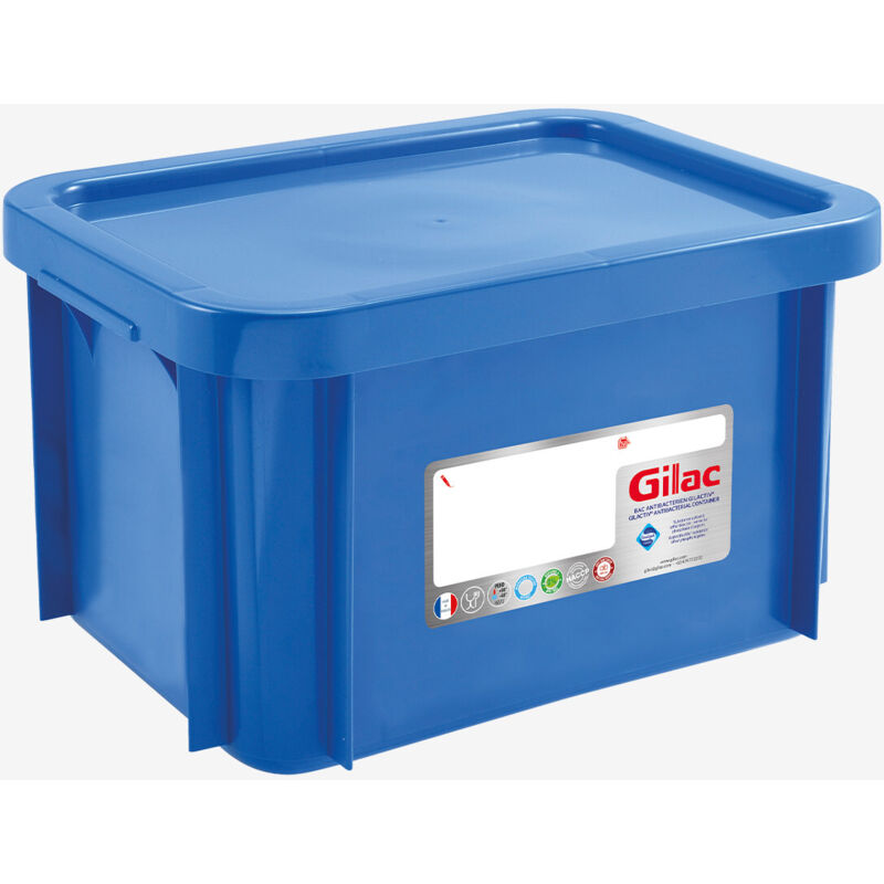 Bac 15 L Gilactiv® + couvercle - bleu - Gilac