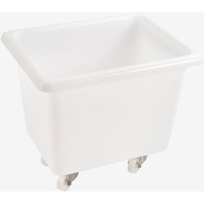 Bac grand volume 100 L - 4 roues pivotantes dont 2 avec freins - blanc ...