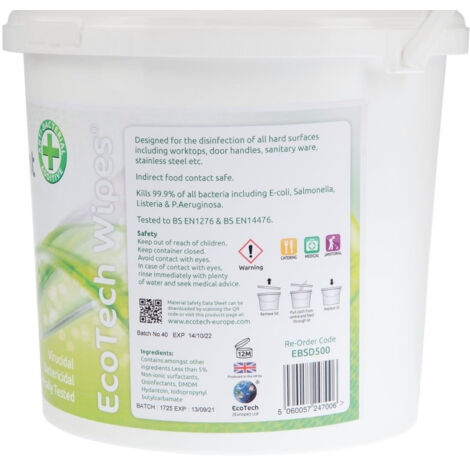 Boîte de Lingettes Désinfectantes de Surface - 500 Lingettes