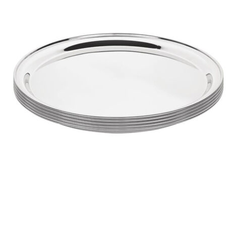 Plateau de service rond inox - Olympia 405 mm