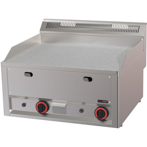 Plaque de cuisson 65x48 à gaz chrome durable combinée sans soubassement ...
