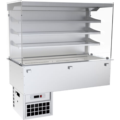 Vitrine Inox Réfrigérée Murale Droite avec Portes Battantes, Cuve ...