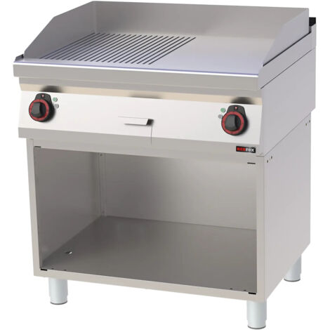 Plaque de cuisson 80x51 électrique chromée combinée avec soubassement ...