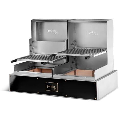Grill Ouvert Lite de Table - Grille en Fil Rond - 2 Brûleurs - Pujadas