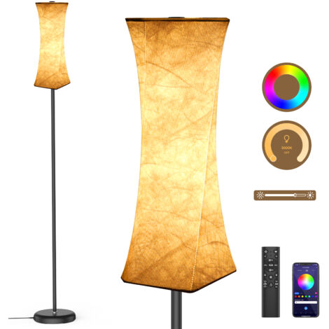 Stehlampe, 12W LED Stehleuchte RGB Farbwechsel Smart mit Fernbedienung ...