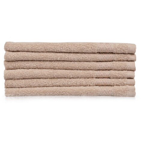 Set di salviette Set 100% Cotone Beige 500 gr/m²
