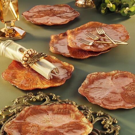 Set di piatti da dessert Set 100% Bicchiere da bere Arancia