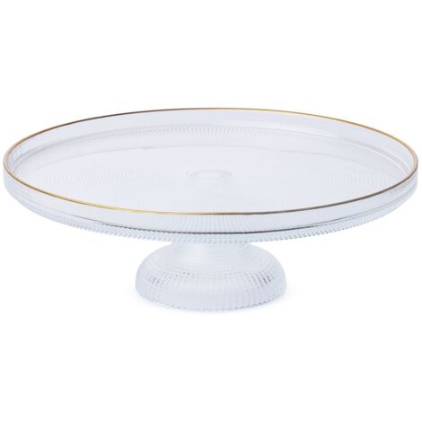 Set di piatti da dessert Set 100% Bicchiere da bere Trasparente Gold