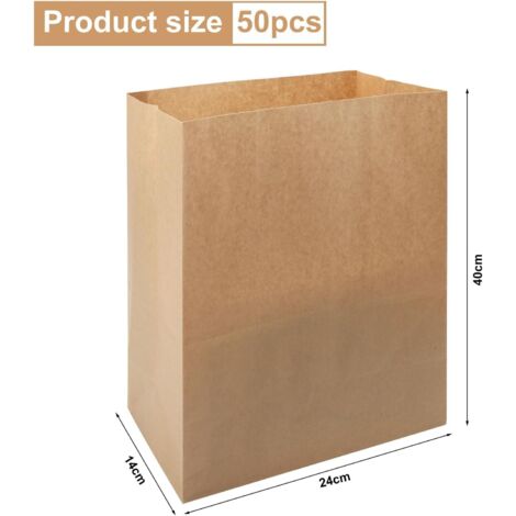 50PCS Sac Kraft,Sac Papier Kraft Sac Papier Sachet Papier Kraft Sac ...
