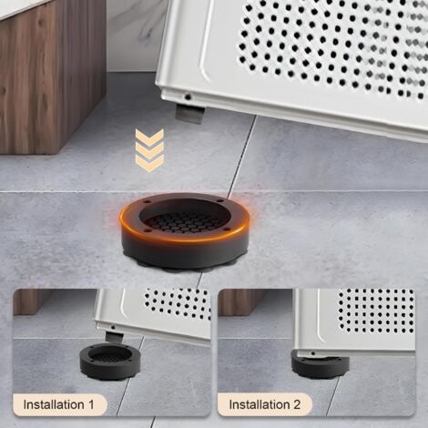 Patin Machine à Laver, 4 Pièces Pied Machine a Laver avec Patin en ...