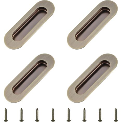 4 Pack Oval Cabinet Handles Stainless Steel Bronze Cabinet Handles ...