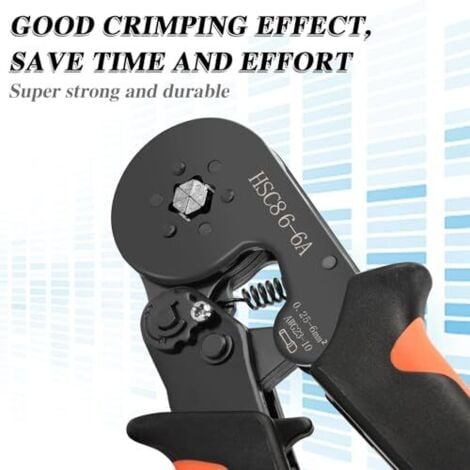 Pince a Sertir pour Cosse Electrique isolées, Cosses Electriques a Sertir 0.25-10mm², Isolated ...