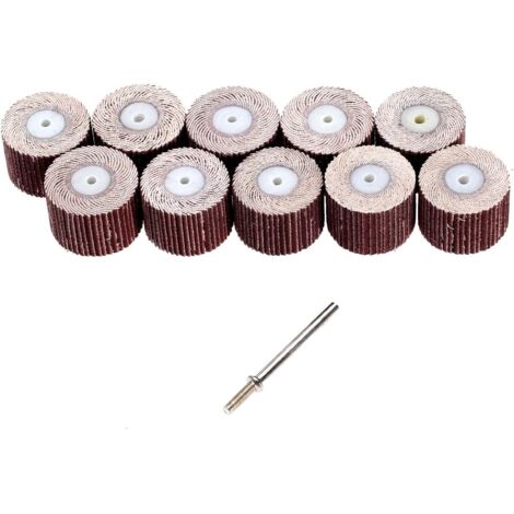 10Pc 240 Grit Dia 20mm Sanding Sandpaper Flap Polishing Grinding Wheel ...