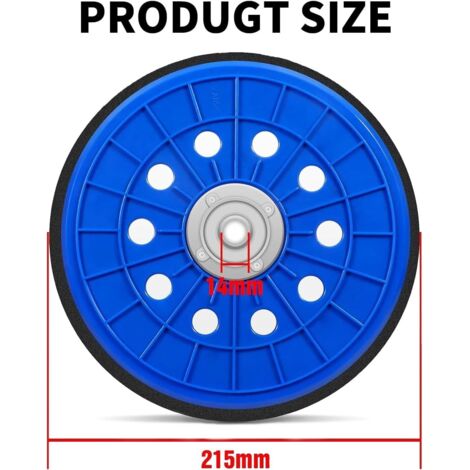 215 mm Replacement Sanding Disc Wall Sander Plate with 10 Holes, M14 ...