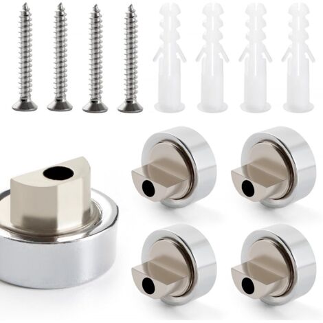 4 Pieces 6-7 mm Mirror Clips Glass Clips, Zinc Alloy Glass Clip, Fixing ...