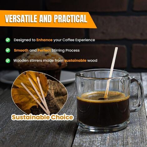 Wooden Coffee Stirrers,Disposable Coffee Sticks Biodegradable Coffee ...