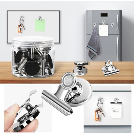 Magnetic Board Magnets, 10 x Strong Metal Magnetic Clips Magnetic Clips ...