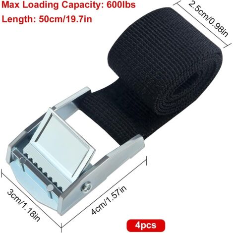 4 Pieces Tie Down Straps, Adjustable Ratchet Fastening Straps, Set of ...
