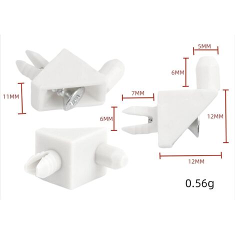 Shelf Support Pins, 24 Pcs White Shelf Brackets Durable and Strong ...