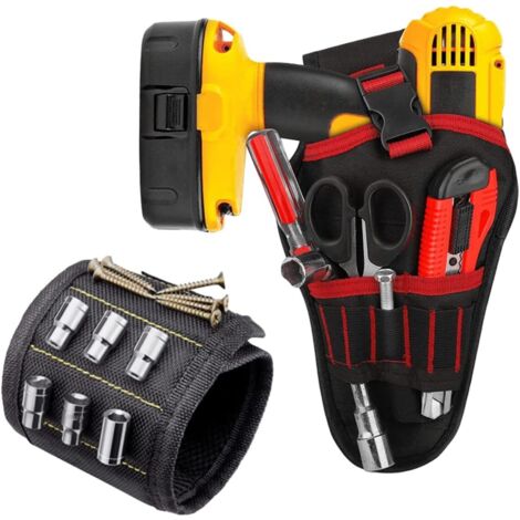 2 Pièces Ceinture à Outils Dragonne Magnétique Sac à Outils Et Sac à ...