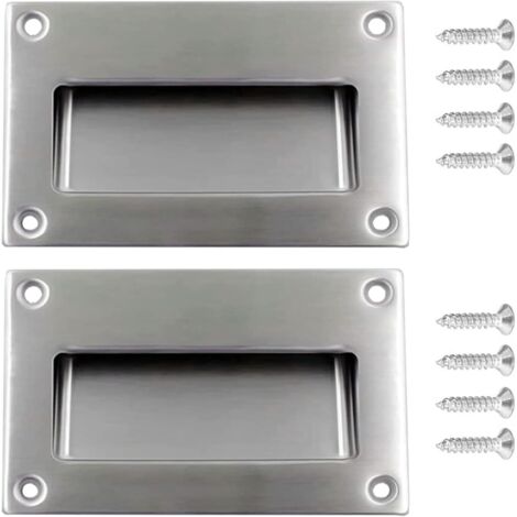 2 Pack Recessed Door Handles Stainless Steel Sliding Door Handles ...