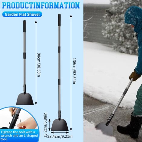 Pelle à neige plate - Grattoir à glace - Broyeur à glace - Avec manche ...