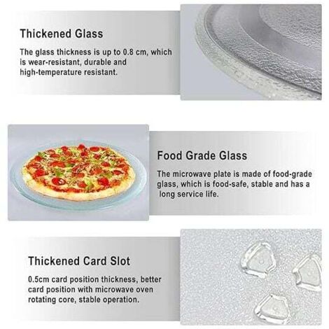 Plateau Tournant Micro Onde 25.5 cm Verre Micro-Ondes Universel avec 3 ...