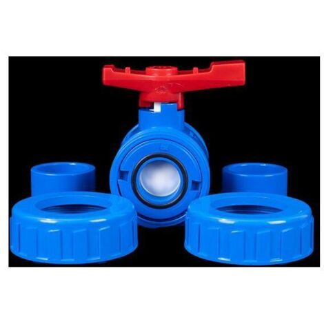 Vanne à boisseau sphérique en PVC 2 voies Soudure au solvant (colle) et ...