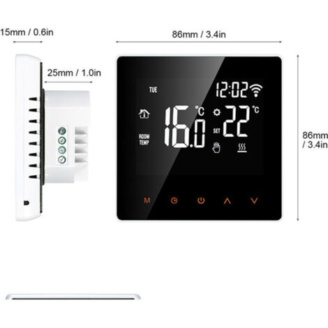 Thermostat WiFi, Thermostat pour Chauffage Au Sol électrique 16A, APP ...