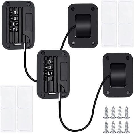 2 Pcs Verrou de Réfrigérateur avec Code, Réfrigérateur Serrure à Code, Verrou De Réfrigérateur ...